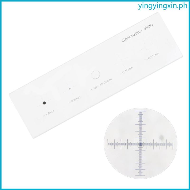 YIN 0 01mm Microscope Slides Reticle Calibrating Slide Ruler Cross ...