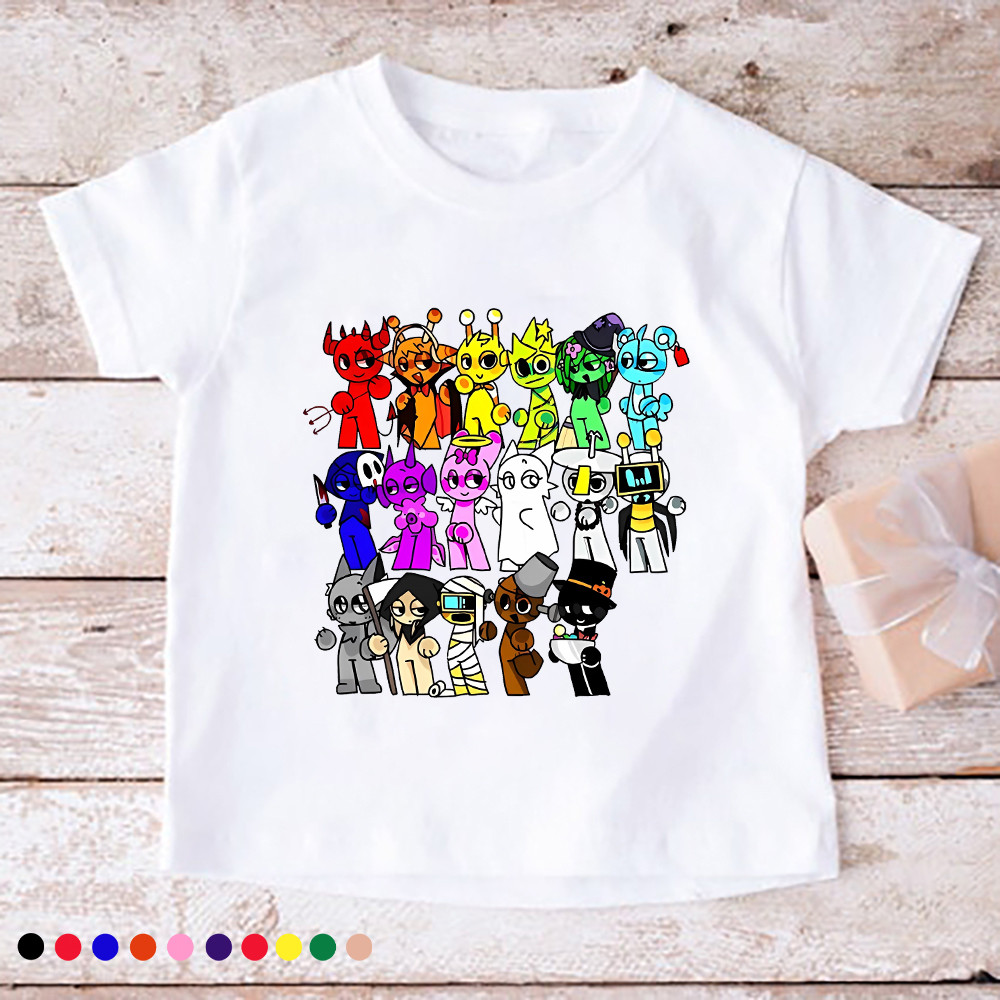 Children T Shirt Incredibox Sprunki Creative Cartoon Printing Boys ...