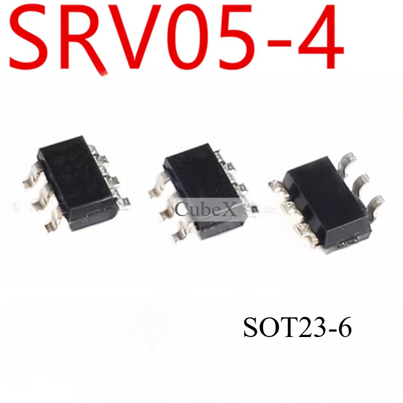 SRV05-4 SRV05-4.TCT Unidirectional TVS ESD Protection Diode SOT23-6 5V Transient Voltage ...