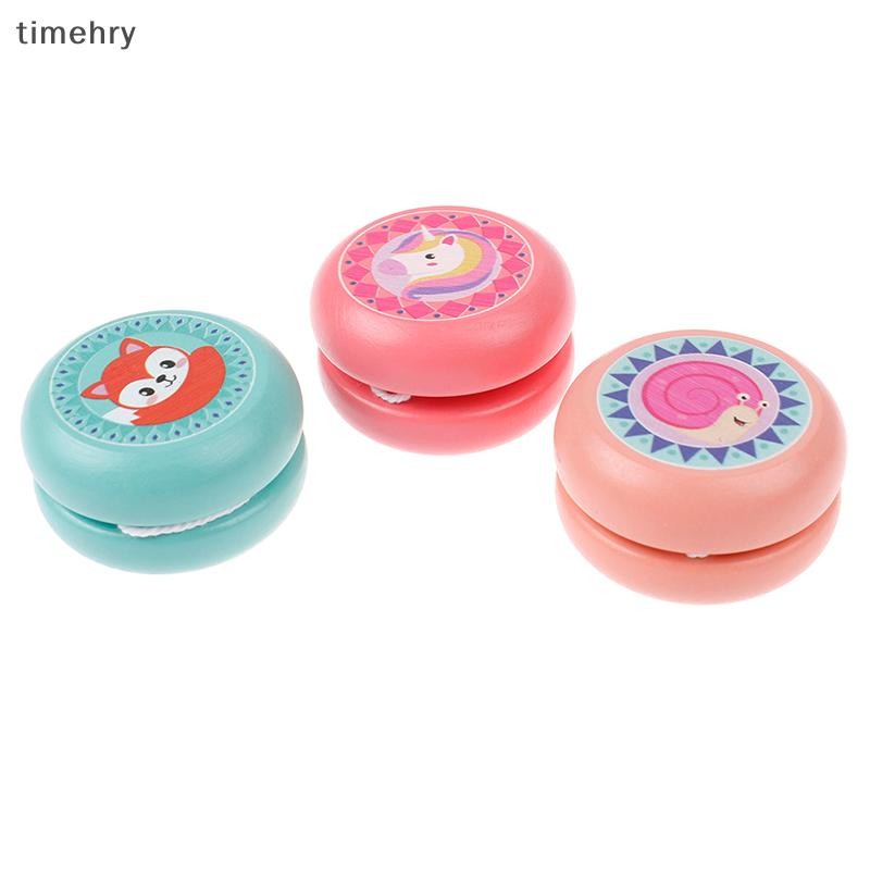 TY Wooden Yoyo Toys Animal Prints Kid YoYo Wood Kid Yoyo Toys For ...