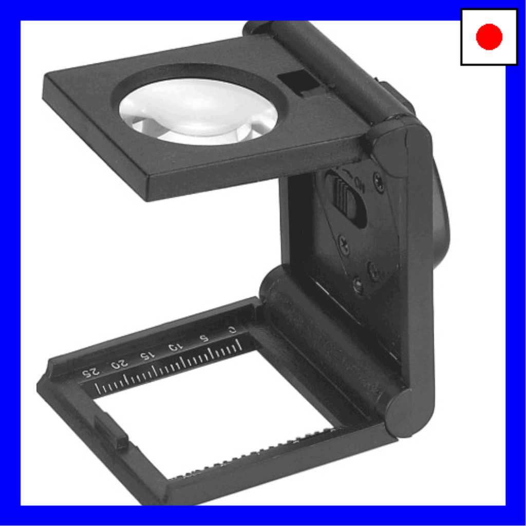 MAGDEPO striped magnifying glass with LED light 8x fiber thread ...