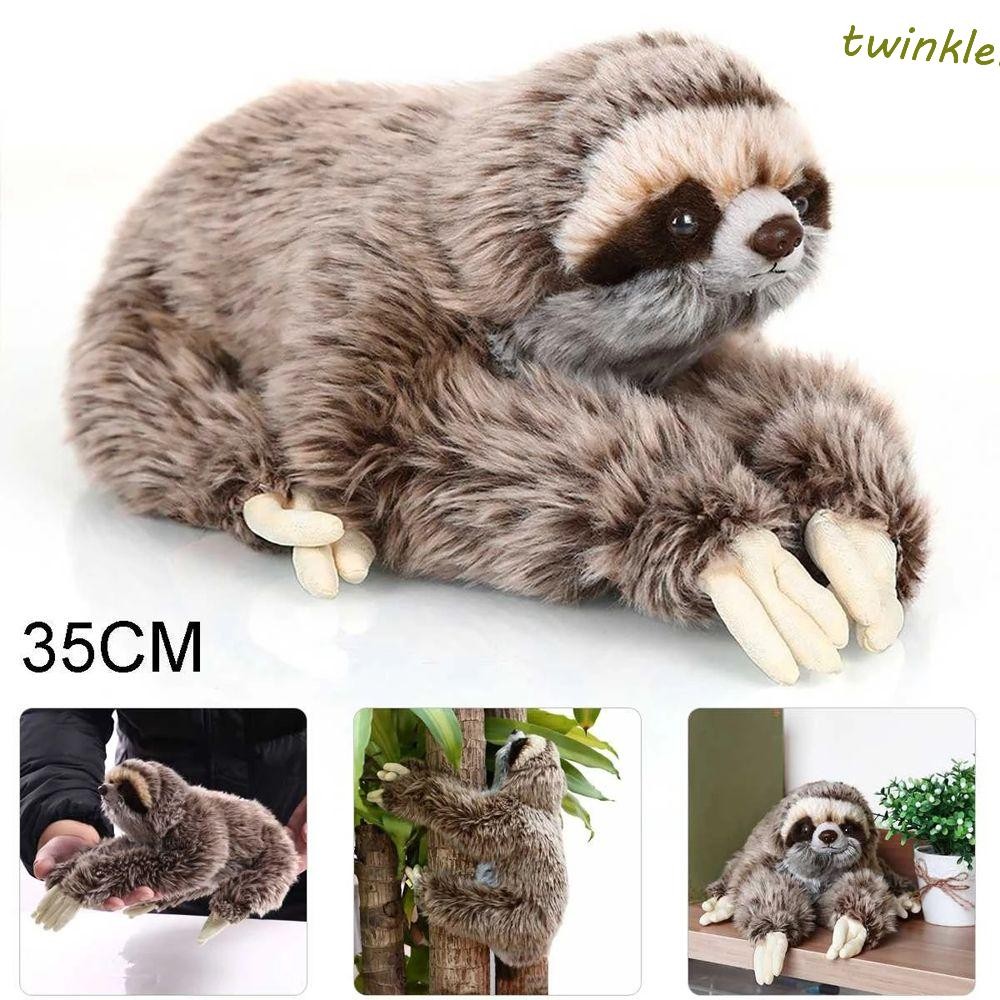 TWINKLE1 Sloth Plush Toy Lifelike Cute Lying Animals Plush Real Life ...