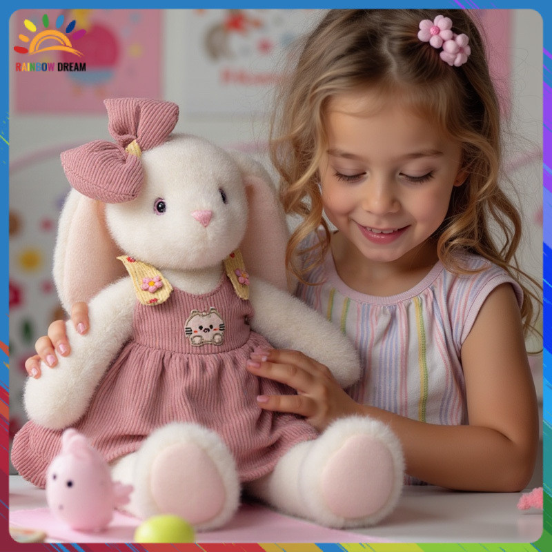 Rabbit Plush Toy Cute Bunny Comfort Doll Girl Sleeping Companion Long ...
