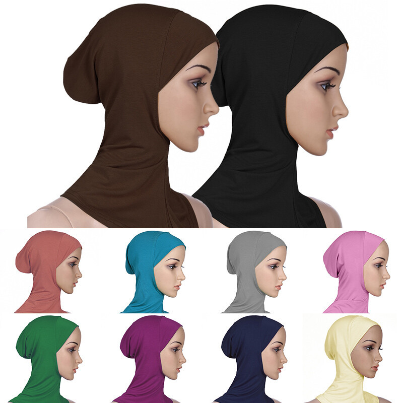 Women Muslim Scarf Cap Bone Bonnet Ninja Hijab Islamic Neck Cover ...