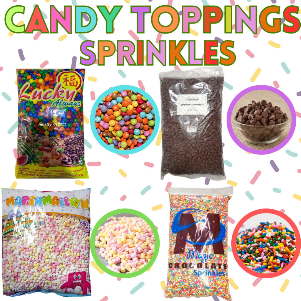 Candy Sprinkles 100G Choco Droplets Mini marshmallow Rainbow Sprinkles ...