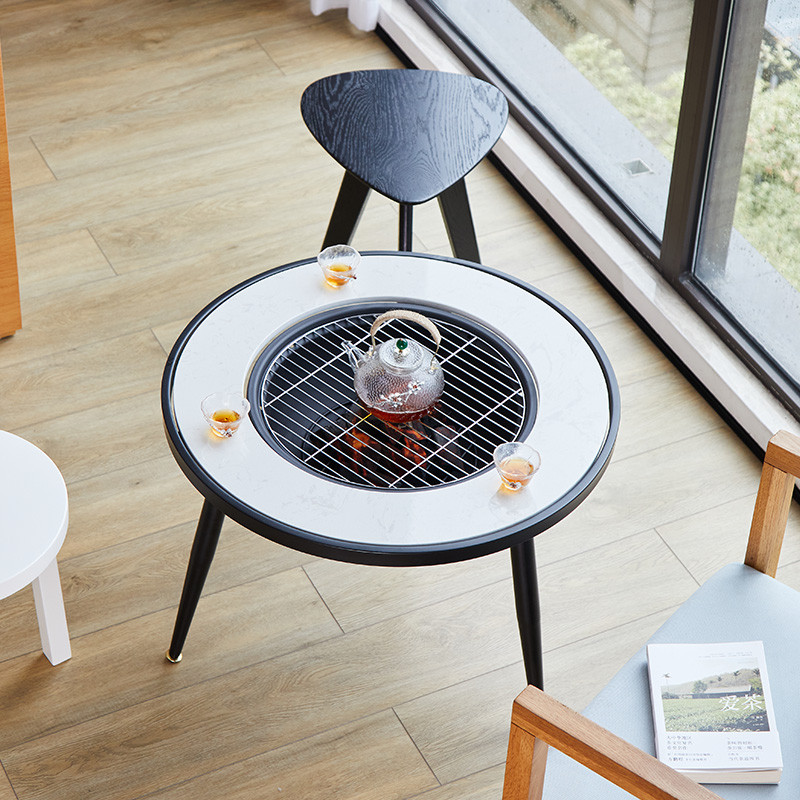 Outdoor BBQ Grill Indoor Fire Pit Charcoal Brazier BBQ Table Charcoal ...