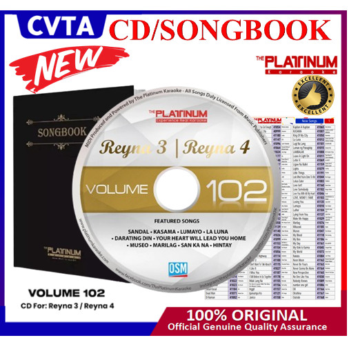 Platinum Reyna 3 Songbook + Songlist + CD (Vol.102) | Shopee Philippines