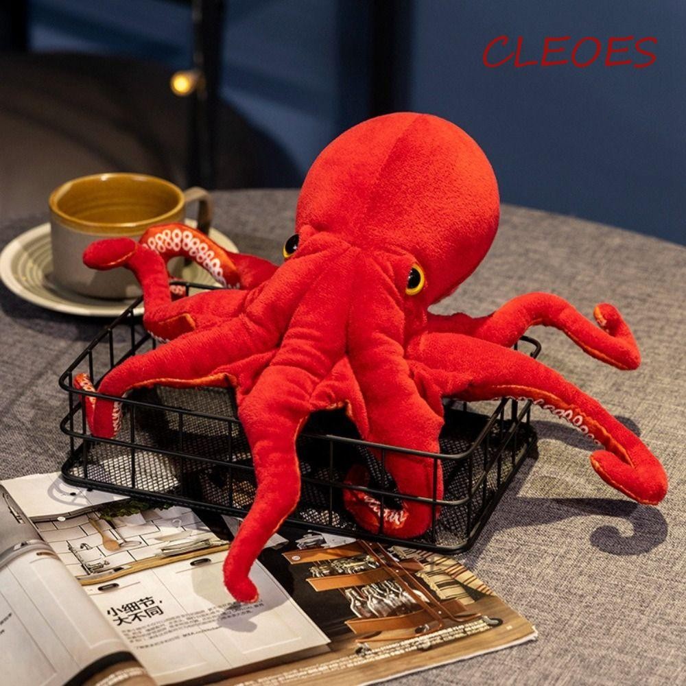 CLEOES Octopus Plush Toy, Sea Animal Simulation Red Octopus Dolls, For ...