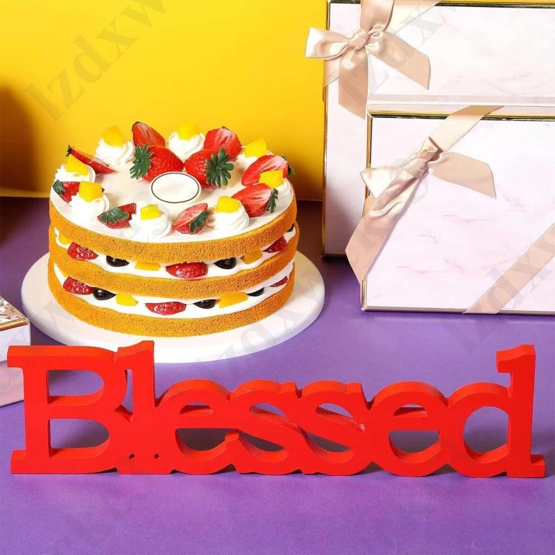 [Lzdxwcke3] Blessed Letter Table Sign Blessed Standing Letter Photo ...