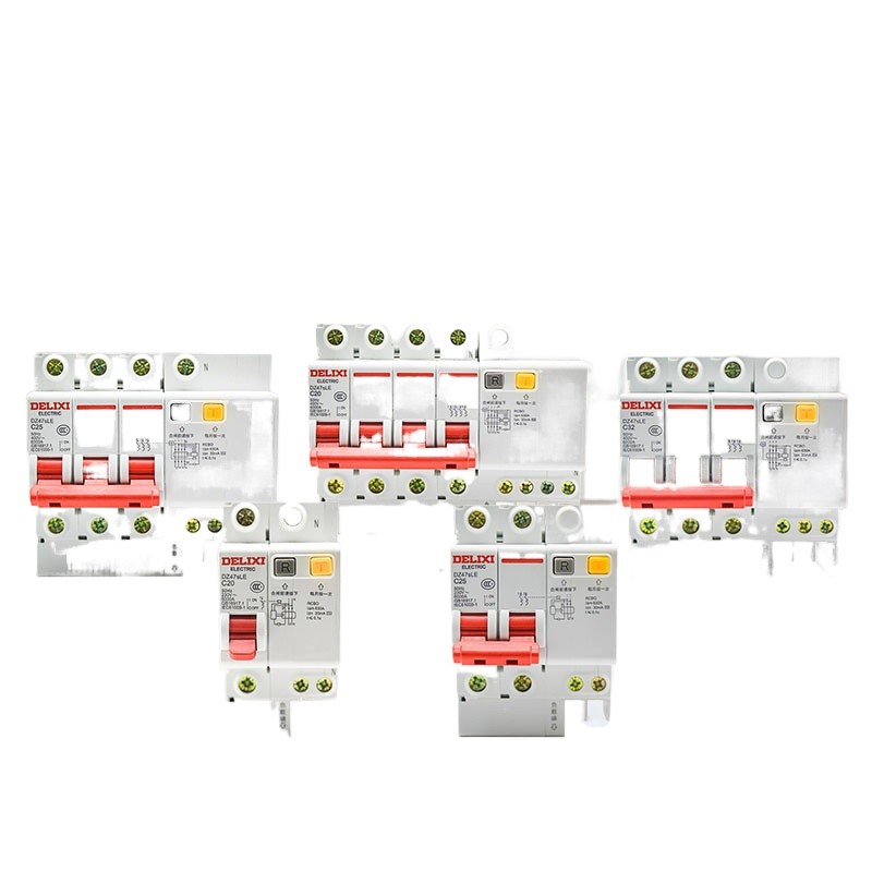 Delixi DZ47SLE leakage switch leakage protector 63A household circuit breaker 2PC32A leakage ...