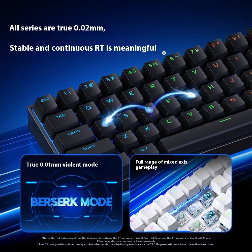MCHOSE Ace60Pro wired magnetic axis keyboard, customized Hall sensor ...