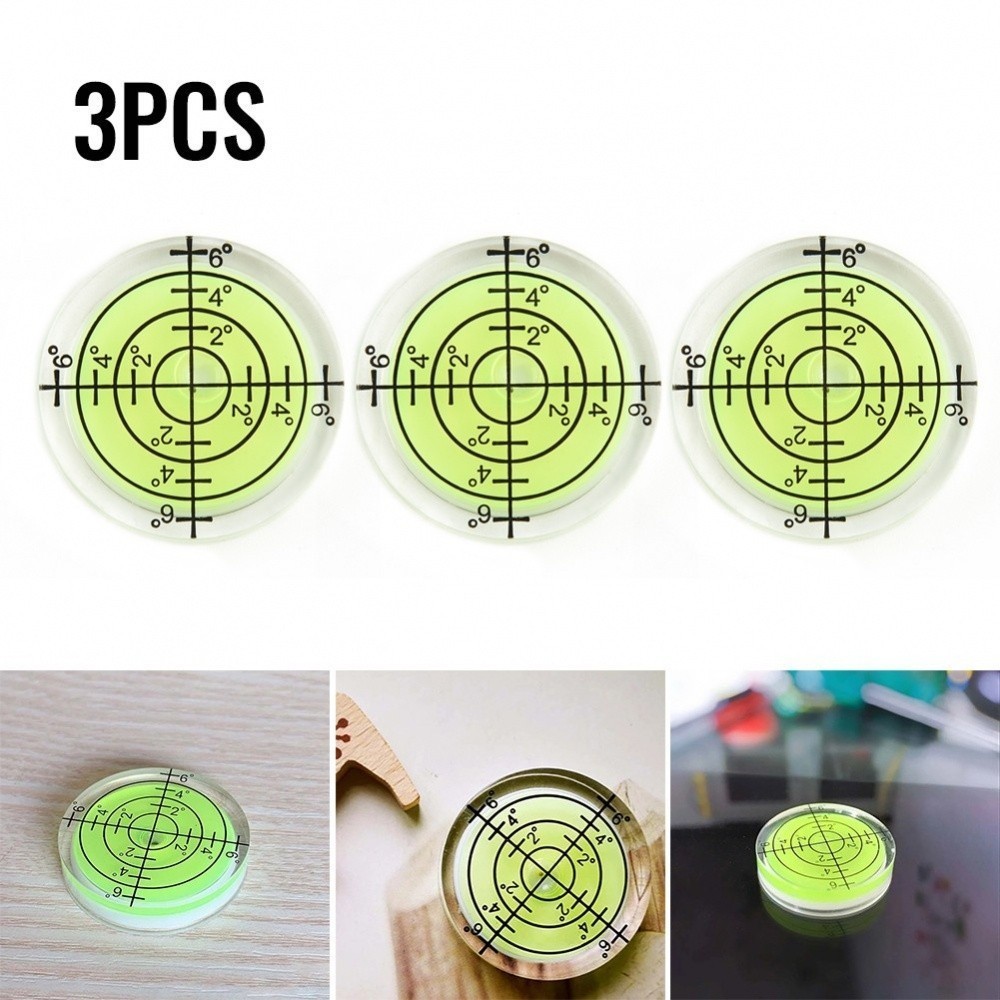 3 X Round Bubble Level Mini-Spirit Level Bullseye Level Measurement ...