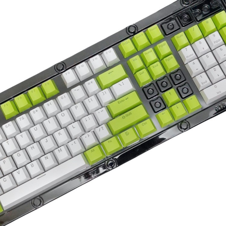 104-key ABS Font Transparent Mechanical Keyboard Height Cross Brown Red ...