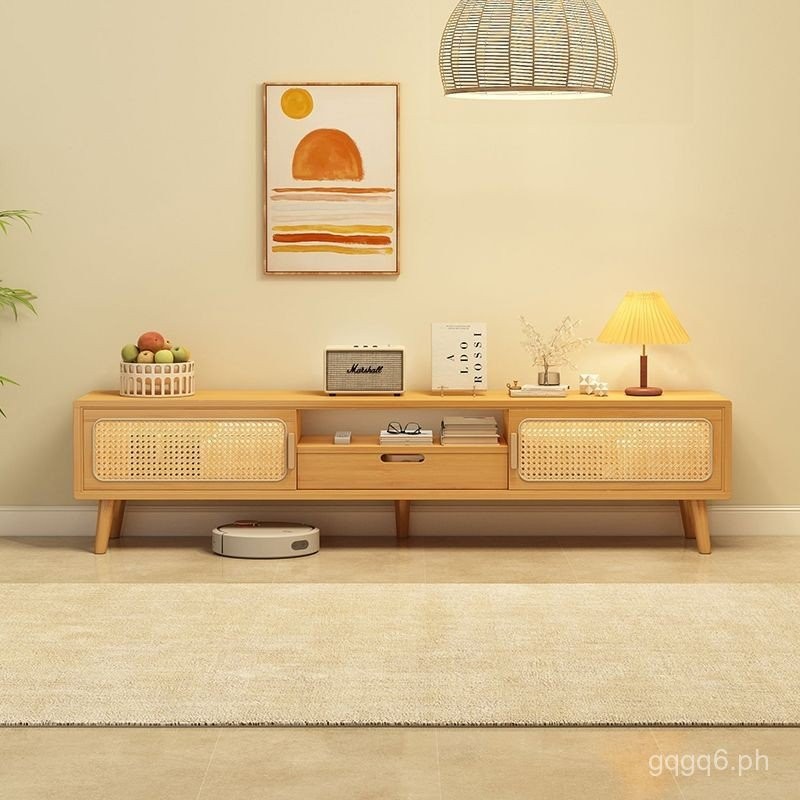 Japanese Style TV Cabinet Unit Coffee Table Solid Wood Home Small ...