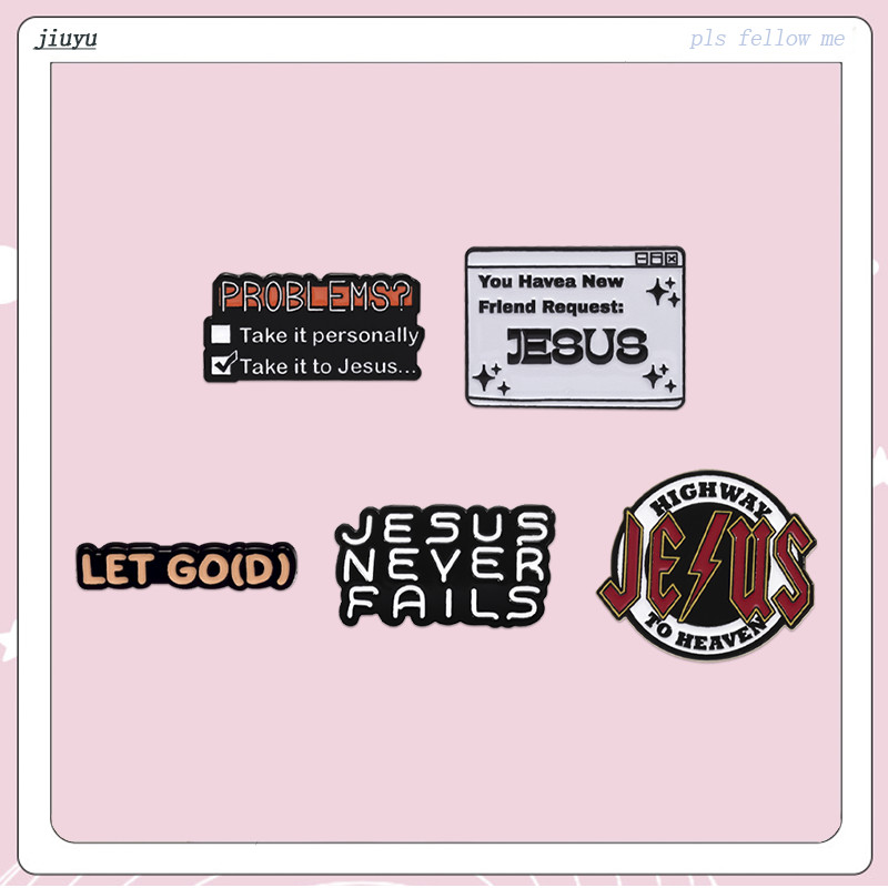 Christian Jesus Pins Let God Jesus Collect Religion Brooch Lapel ...