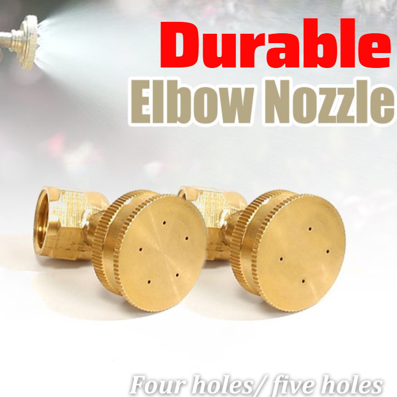 4/5 Hole Brass Elbow Nozzle Sprayer Nozzle for Agriculture Garden Anti ...