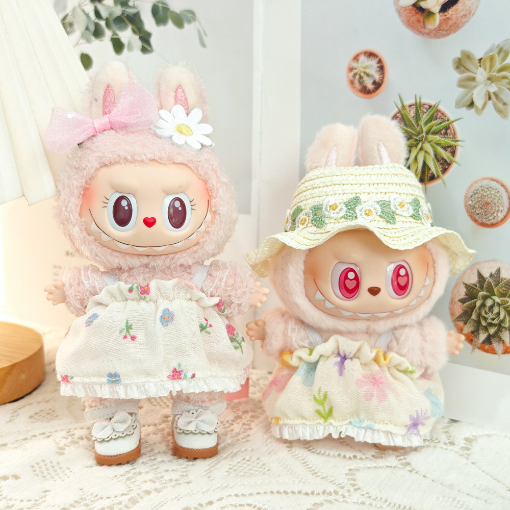 popmart labubu Clothes and bags17cm Automobiles Curtain Cloth Doll ...