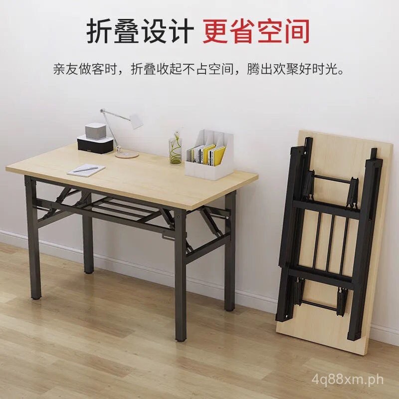 Folding Table Small Stall Rectangular Table Home Office Desk Student ...