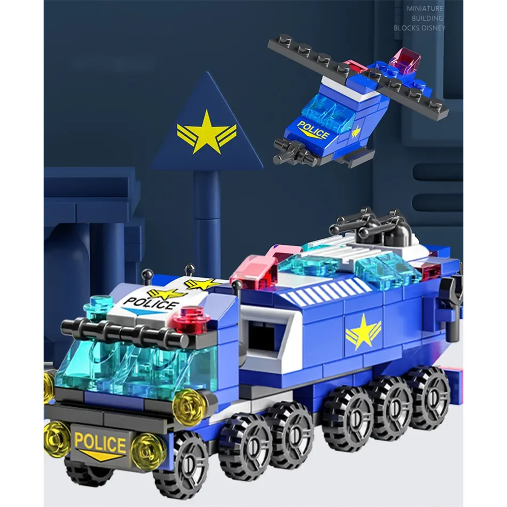 QunFei 6 in 1 Police Car Building Blocks Toy LEGO 147 Bricks - 5038-6 ...