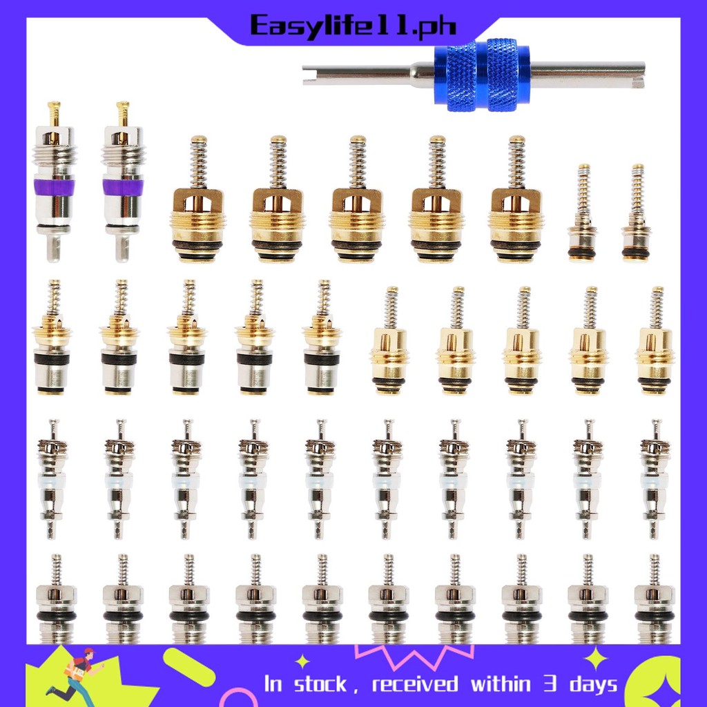 40Pcs AC Valve Core Kit R12 R134a Car Air Conditioner Valve Core ...
