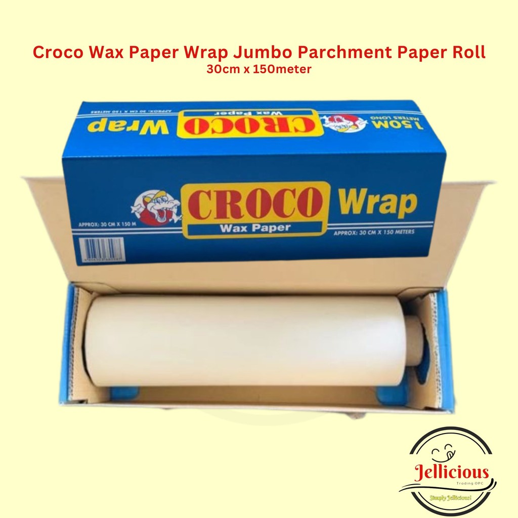 Croco Wax Paper Wrap Jumbo Food Wrapping Parchment Paper Roll 30cm x ...