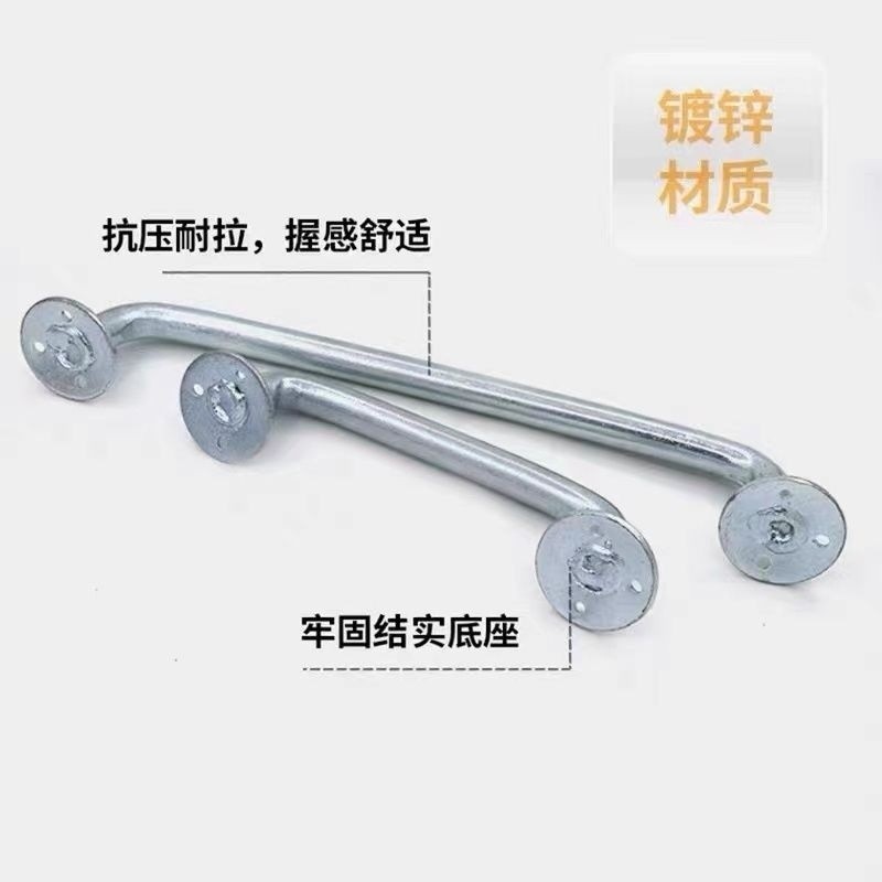 Iron Door Iron Handle Solid round Steel Door Handle Galvanized Handle ...