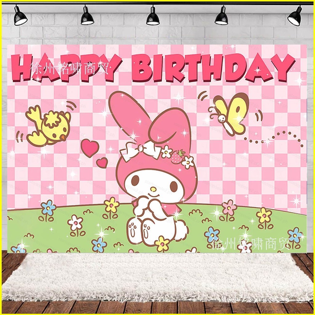 ST2 Sanrio Melody Theme decoration birthday Party Photography Backdrop ...