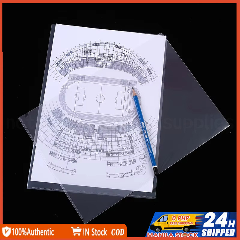 Clear PP L-Type A4 Size File Folder Safe Project Pocket File Folder ...