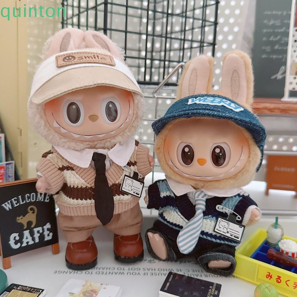 QUINTON Labubu Doll Clothes, Uniform Academic Style Labubu Plush Doll ...