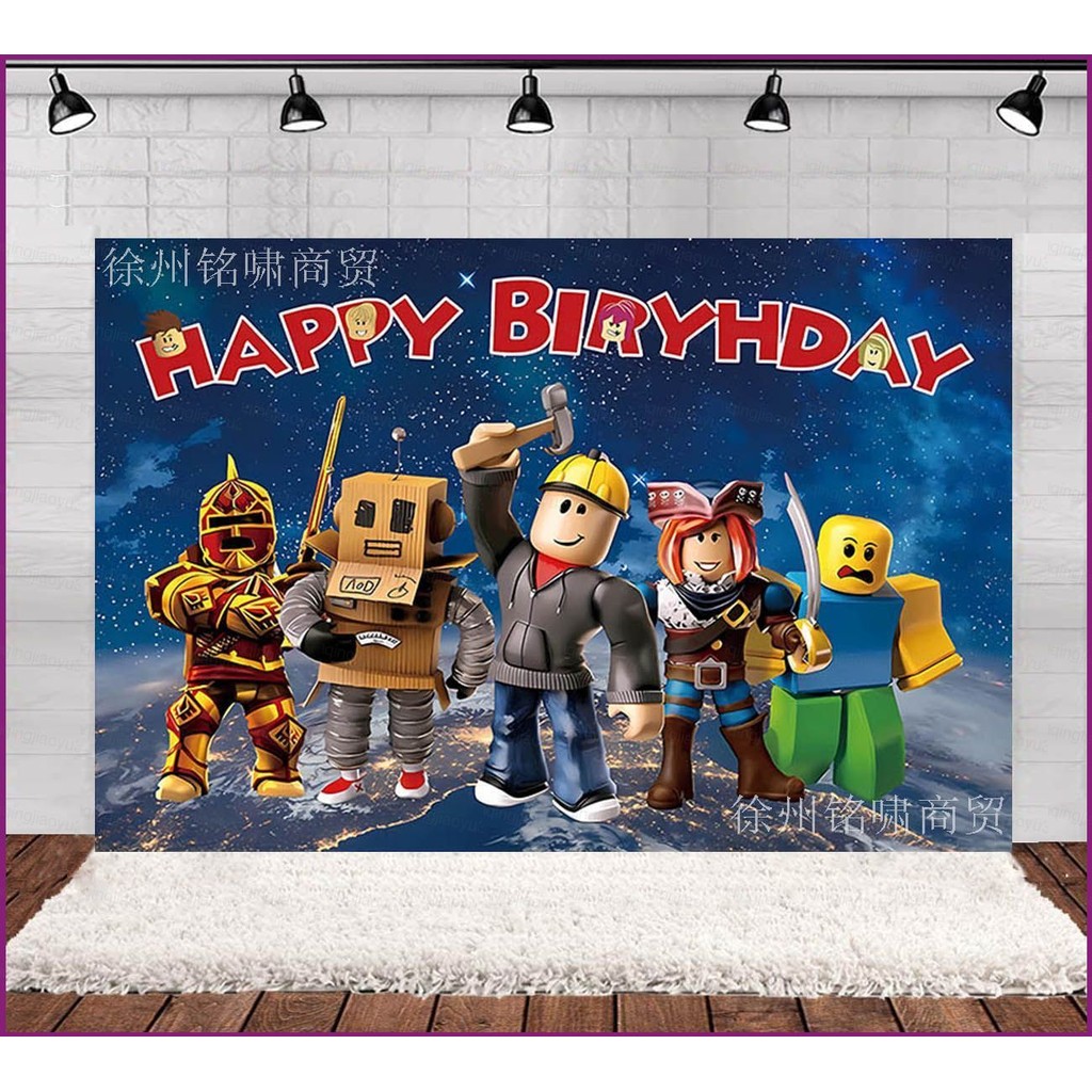 HQ3 Roblox Birthday backdrop banner tapestry party decoration photo ...