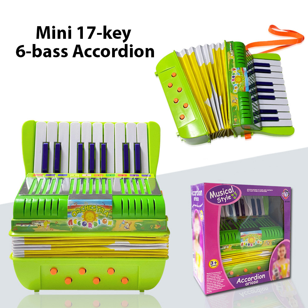 Cousopo Mini Accordion Button acordeon Portable Concertina Instrument ...