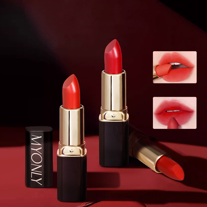 Red Lipsticks Women Waterproof Long Lasting Matte Lipstick | Shopee ...