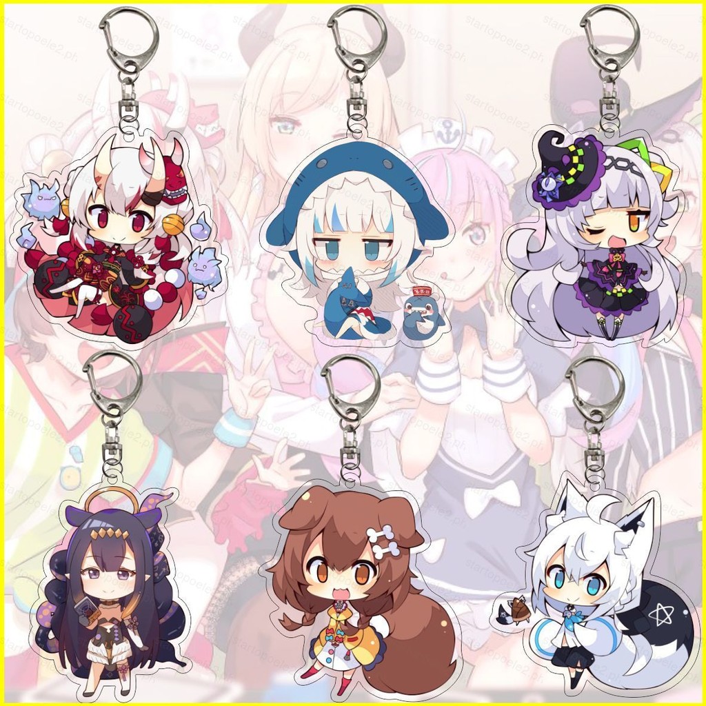 ST2 Vtuber Hololive Keychain Anime Keyring Acrylic Cute Bag Pendant ...