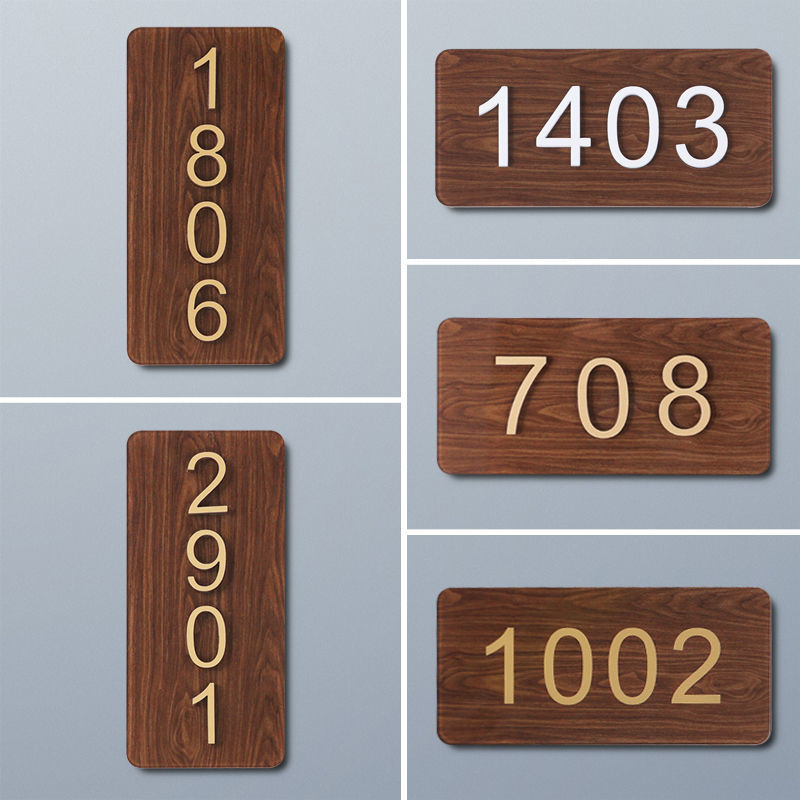 Acrylic House Number Plate with Gold Sticker/Nombor Plat Rumah Akrilik ...