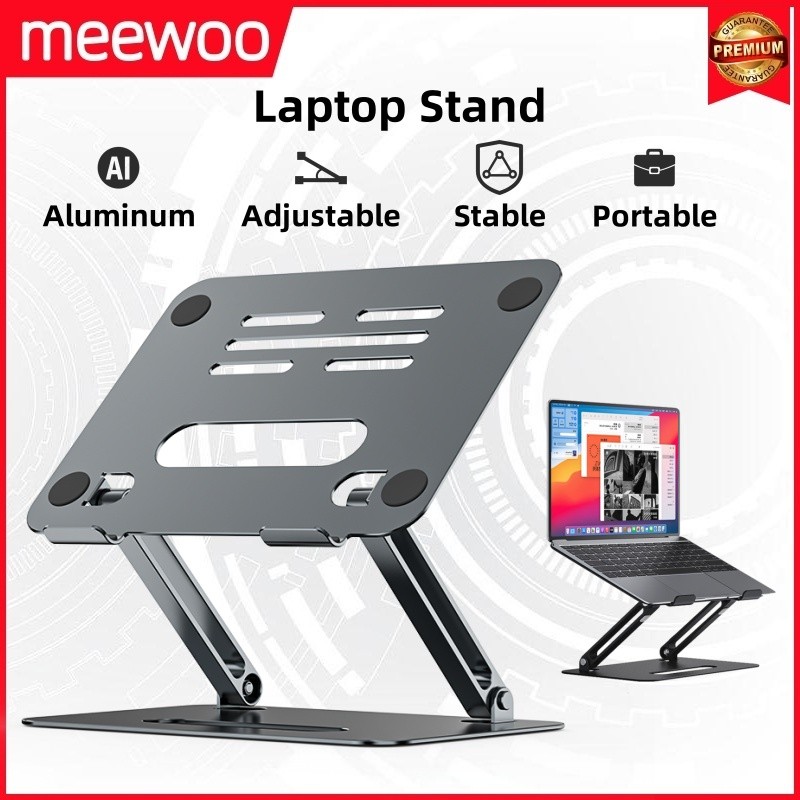 Meewoo P43 Laptop Stand Aluminum Adjustable Foldable Portable Laptop ...