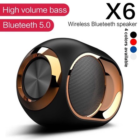 Bluetooth Speaker X6 HIFI Portable Wireless Bluetooth 5.0 Stereo FM TWS ...