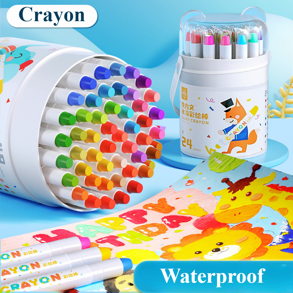 12/24/36/48 Washable CrayonsColors Washable Drawing Pen No Dirty Hand ...