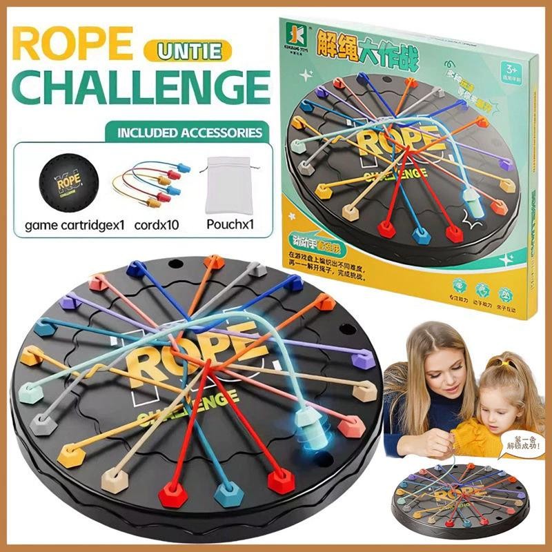 Rope Knots Challenge Game Board Game Rope Untying Toy Puzzle Toy Logic ...