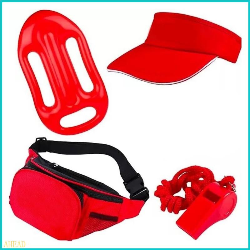 AHEAD 5Pieces Lifeguard Costume Accessories Lifeguard Hat Whistle ...