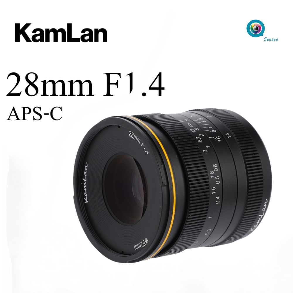 Kamlan 28mm F1.4 Wide Angle APS-C Large Aperture Manual Focus Lens for ...
