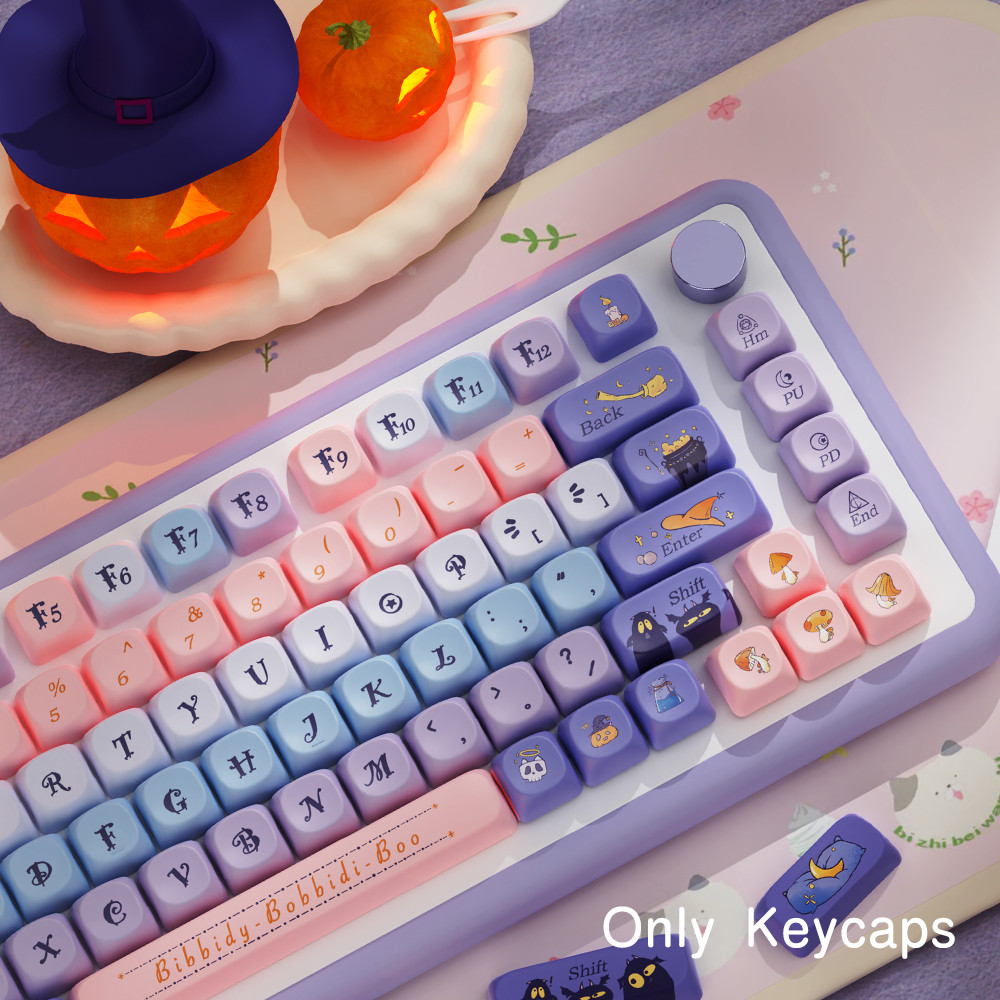 Trainee Witch Keycaps MCA Profile PBT Material DYE-SUB 120 Keys Lovely ...