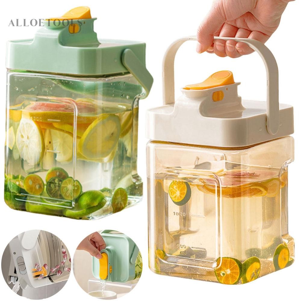 2.3L Portable Plastic Drink Dispenser Refrigerator Cold Water Pitcher ...