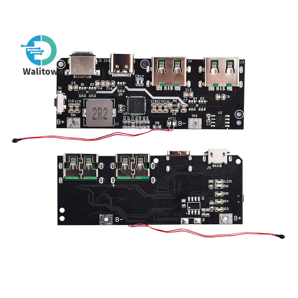 22.5W Power Bank 5-Port Bidirectional Fast Charging Mobile Power Module ...