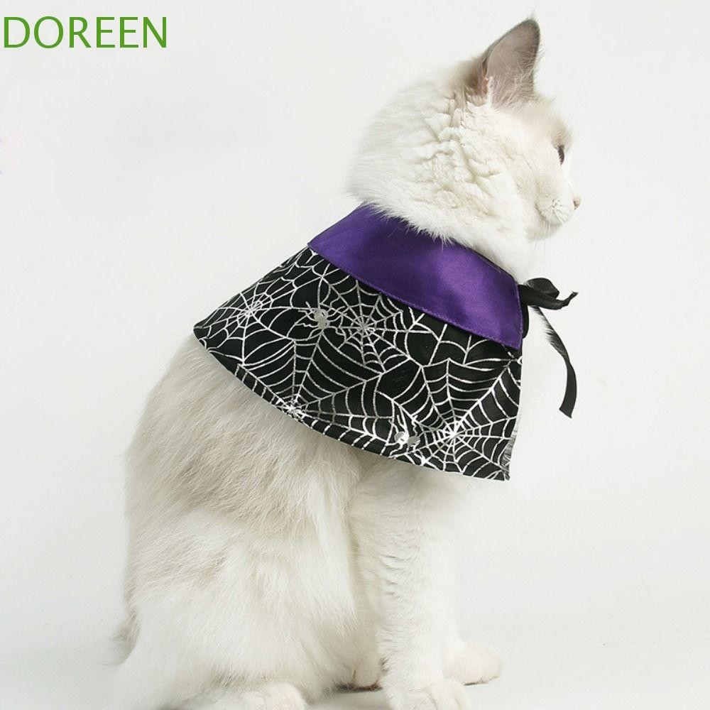 DOREEN Cat Wizard Hat Cloak, Adjustable Decorative Dog Halloween Cape ...