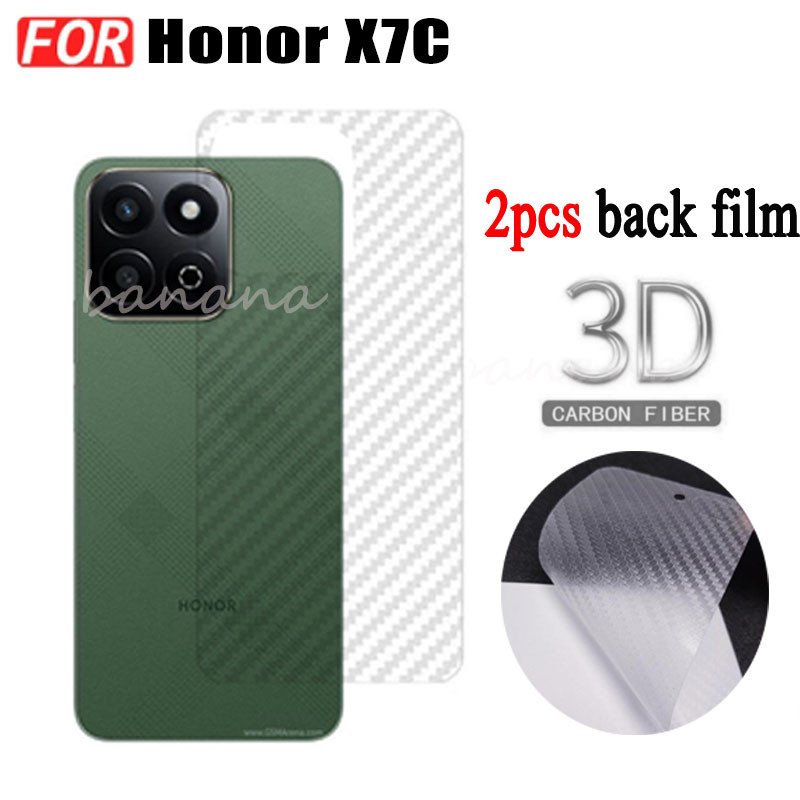 Honor X7C X7A X7B Carbon Fiber Pattern Matte Back Film Rear Sticker ...