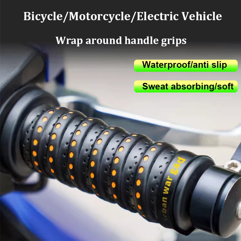 Motorcycle Handlebar Wrap PU Bar Tape for Road Cycling Anti Slip Wear ...