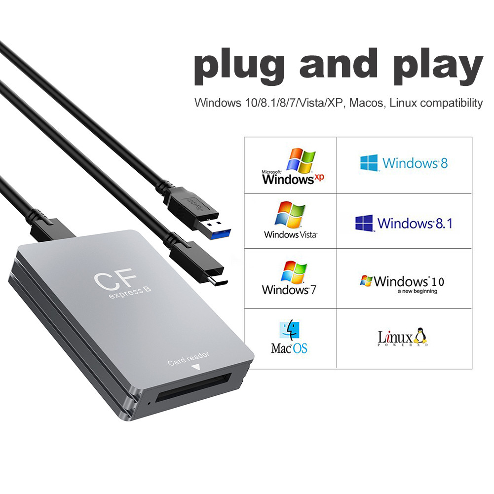 New CFexpress Type B Type A Card Reader USB3.2 Gen2 10Gbps Type C SD ...