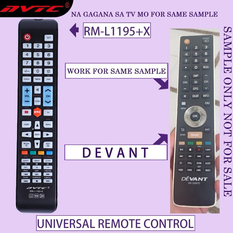 Universal remote control for DEVANT smart tv remote na gagana sa tv mo ...