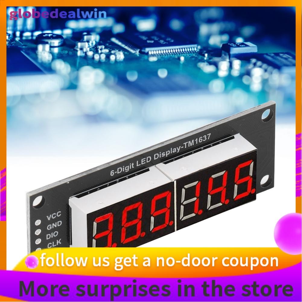 Globedealwin 5V TM1637 Driver Decimal LED 6 Digit 7 Segment Displays ...