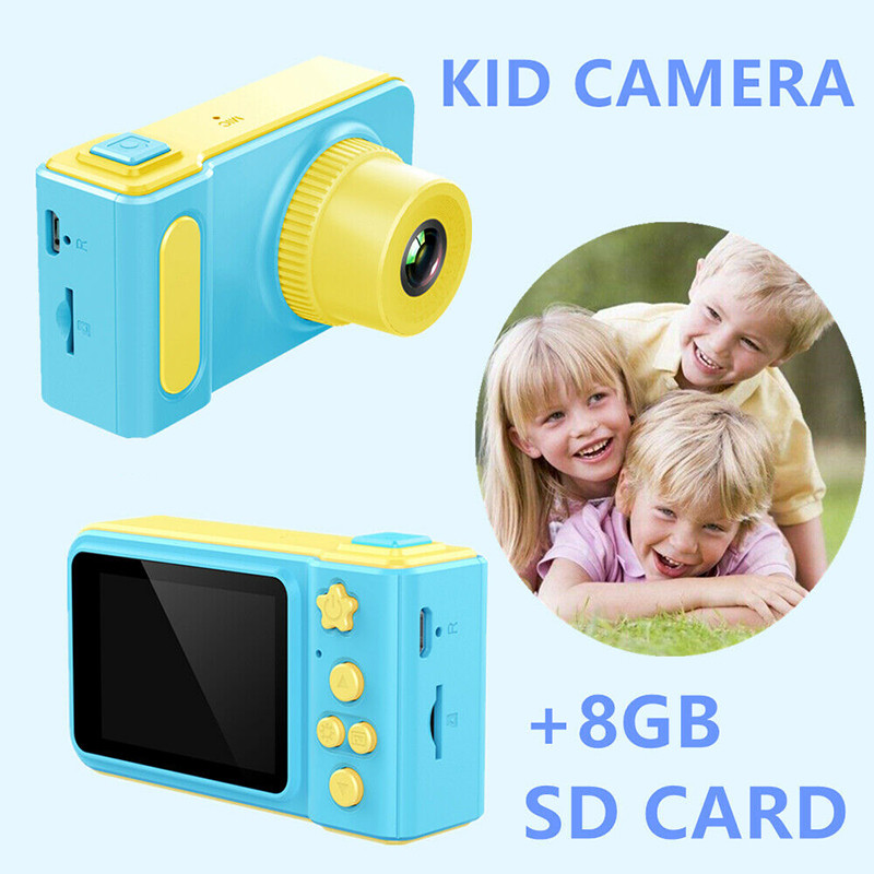 2" LCD Screen Blue Waterproof Children Kids Digital HD 2MP Camera ...